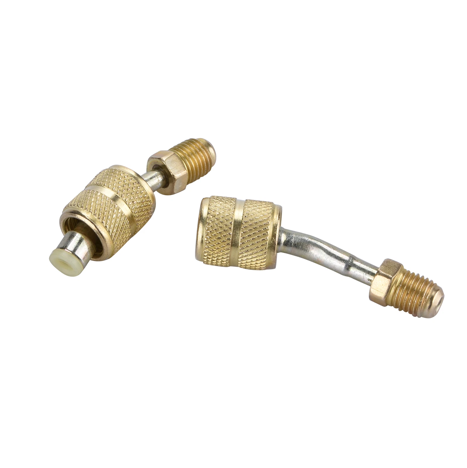 2* R410A Charging Vacuum Port Adapter Brass Converter W/ Thimble 5/16 ...