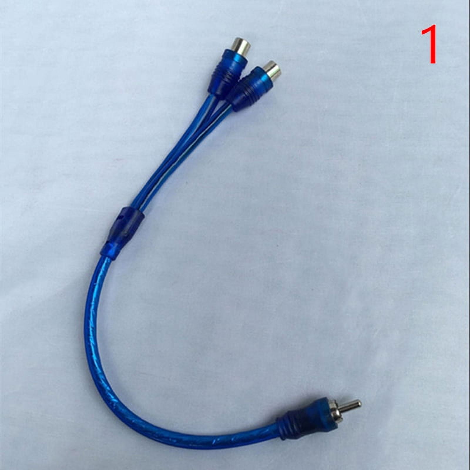 2 RCA Female To 1 RCA Male Splitter Car Audio Adapter Cable Wire ...