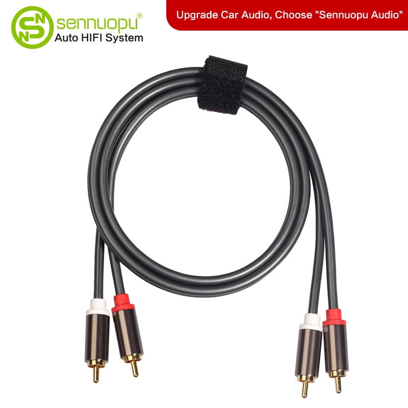2 RCA To 2 RCA Lotus Cable RCA Power Amplifier Audio Cable Aluminum RCA ...