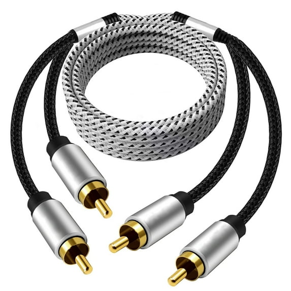 2-RCA to 2-RCA Pure Oxygen-Free Copper Audio Cable for DVD, TV, Blu-ray ...