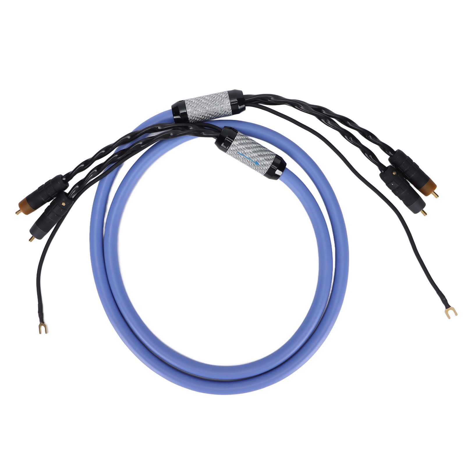 2 RCA to 2 RCA Tonearm Cable with Ground Wire for Vinyl Record Players ...
