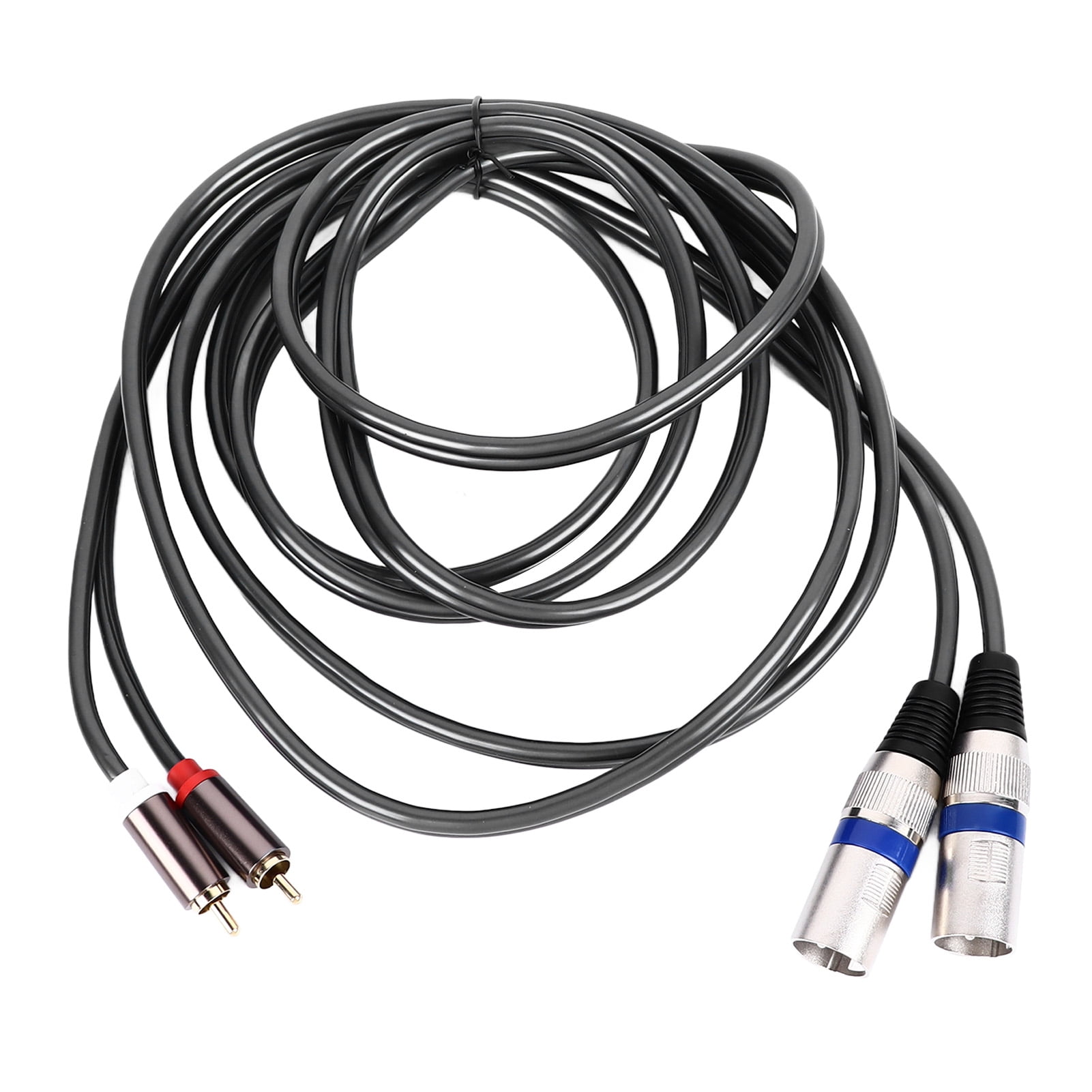 2 RCA to 2 XLR Cable Male Flexible PVC for Home Theater Audio Device ...