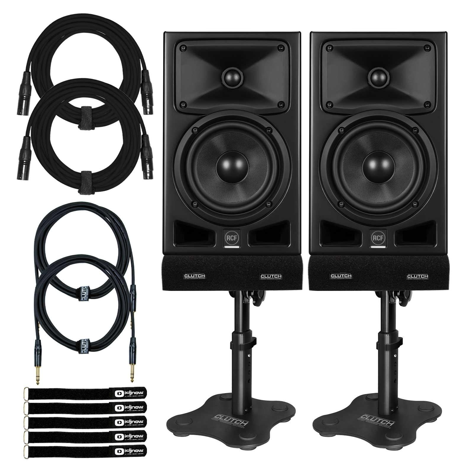 (2) RCF Ayra Six 6" Professional Active Two-Way Studio Monitors with ...