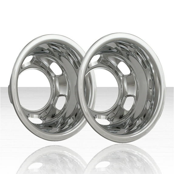 2 REAR 17" Chrome Dual Wheel Simulators Dually Covers for 2003-18 DODGE ...