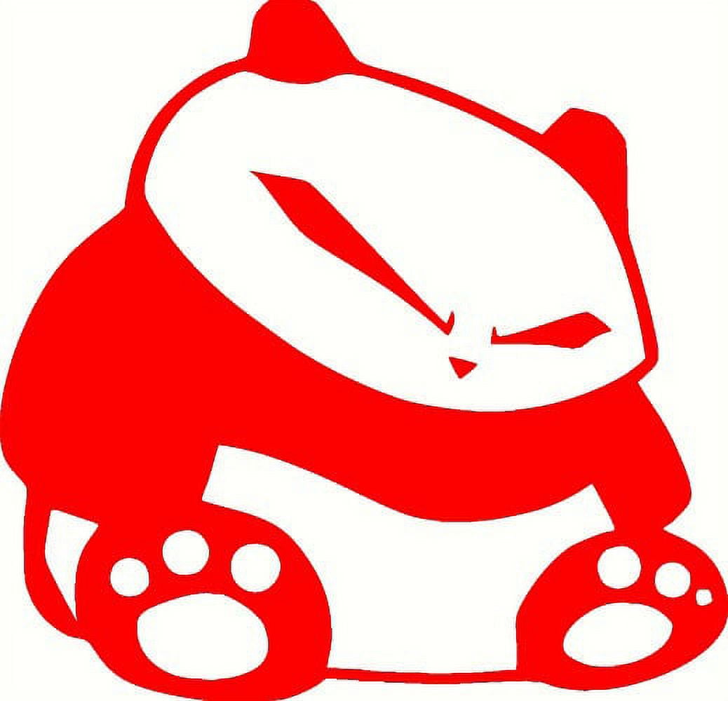 (2) RED Fat JDM Panda Vinyl Decal Sticker Car Window Hood Laptop ...
