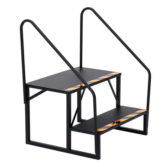 AOILE Heavy-Duty RV Steps with Handrail – Portable Anti-Slip Stair for ...