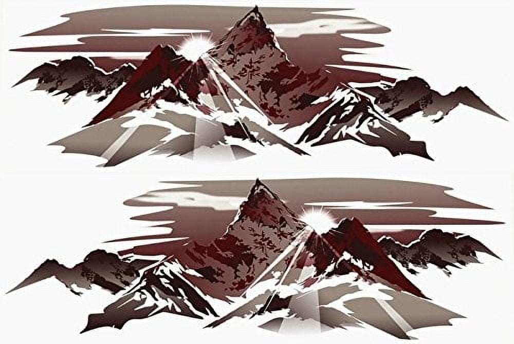 2 RV Trailer Camper Mountain Graphics Decals -630-kit - Walmart.com