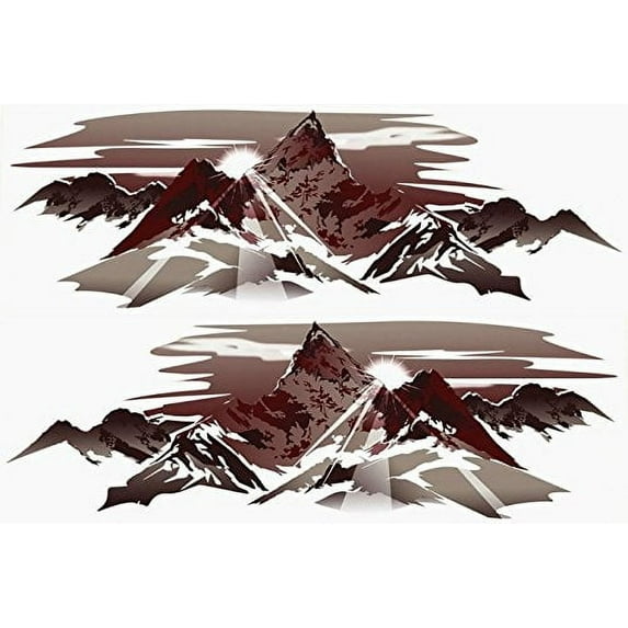 2 RV Trailer Camper Mountain Graphics Decals -630-kit - Walmart.com