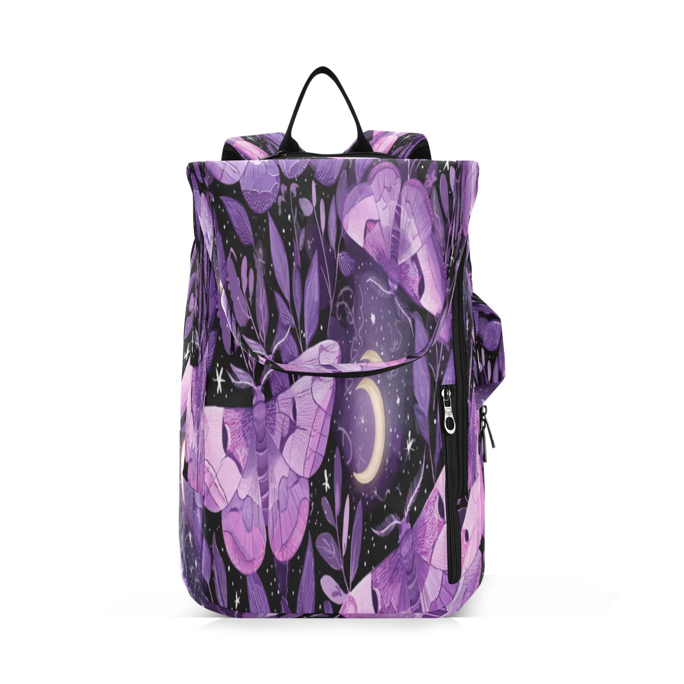 2 Racquet Holder Tennis Backpack Tennis Racket Covers Gym Bags Pastel Purple and Lilac Moths ...