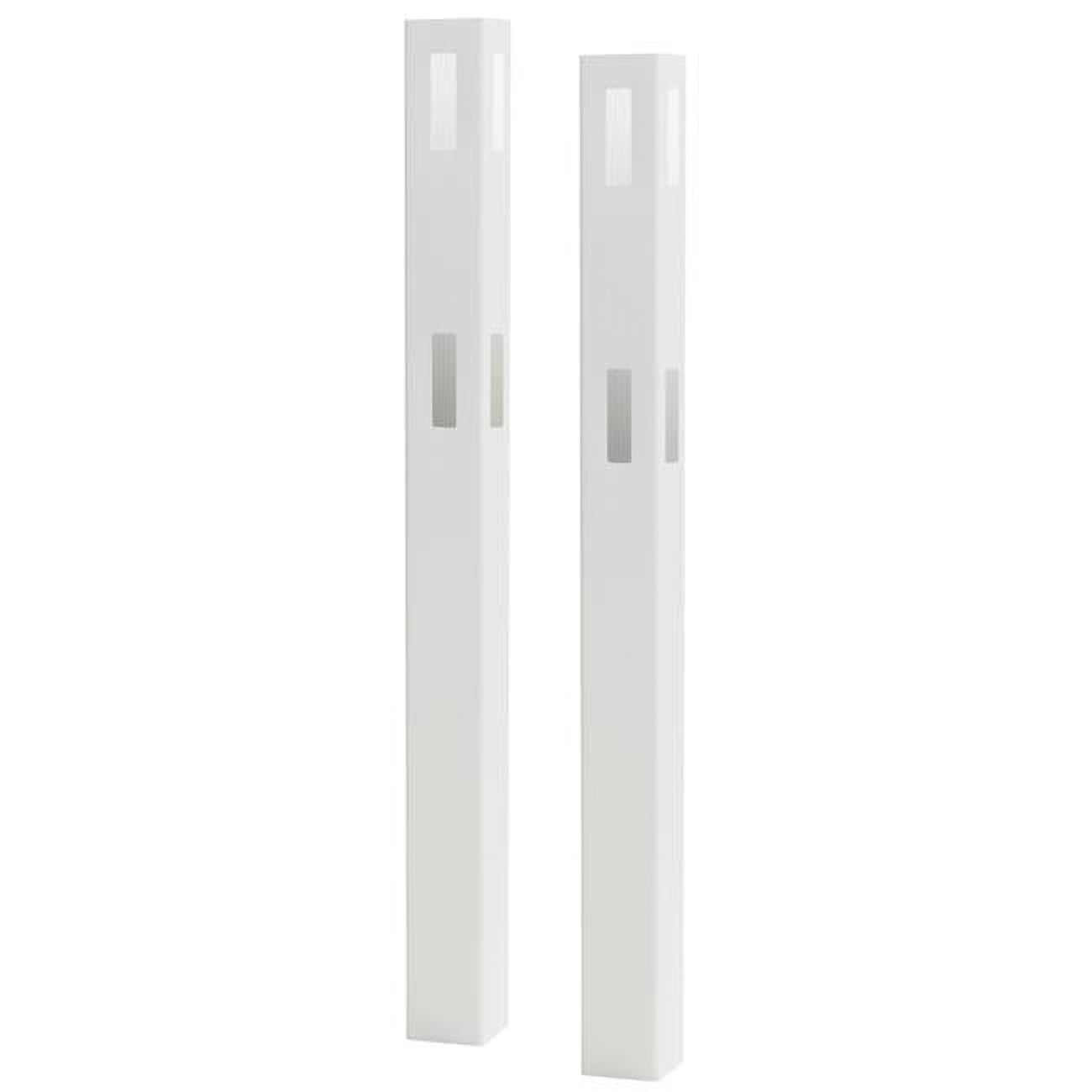 2- Rail Corner Posts with Cap & Traditional Outdoor Vinyl Ranch Garden ...