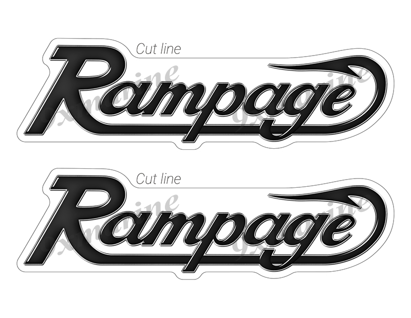 2 Rampage Boat Stickers "3D Vinyl Replica" of original - Walmart.com