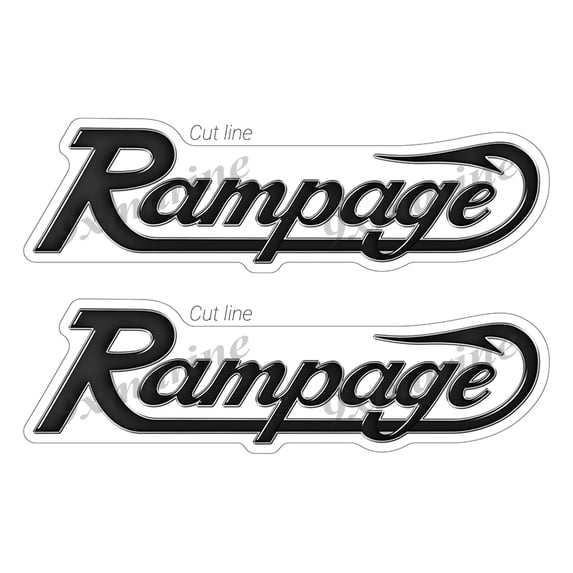 2 Rampage Boat Stickers "3D Vinyl Replica" of original - Walmart.com