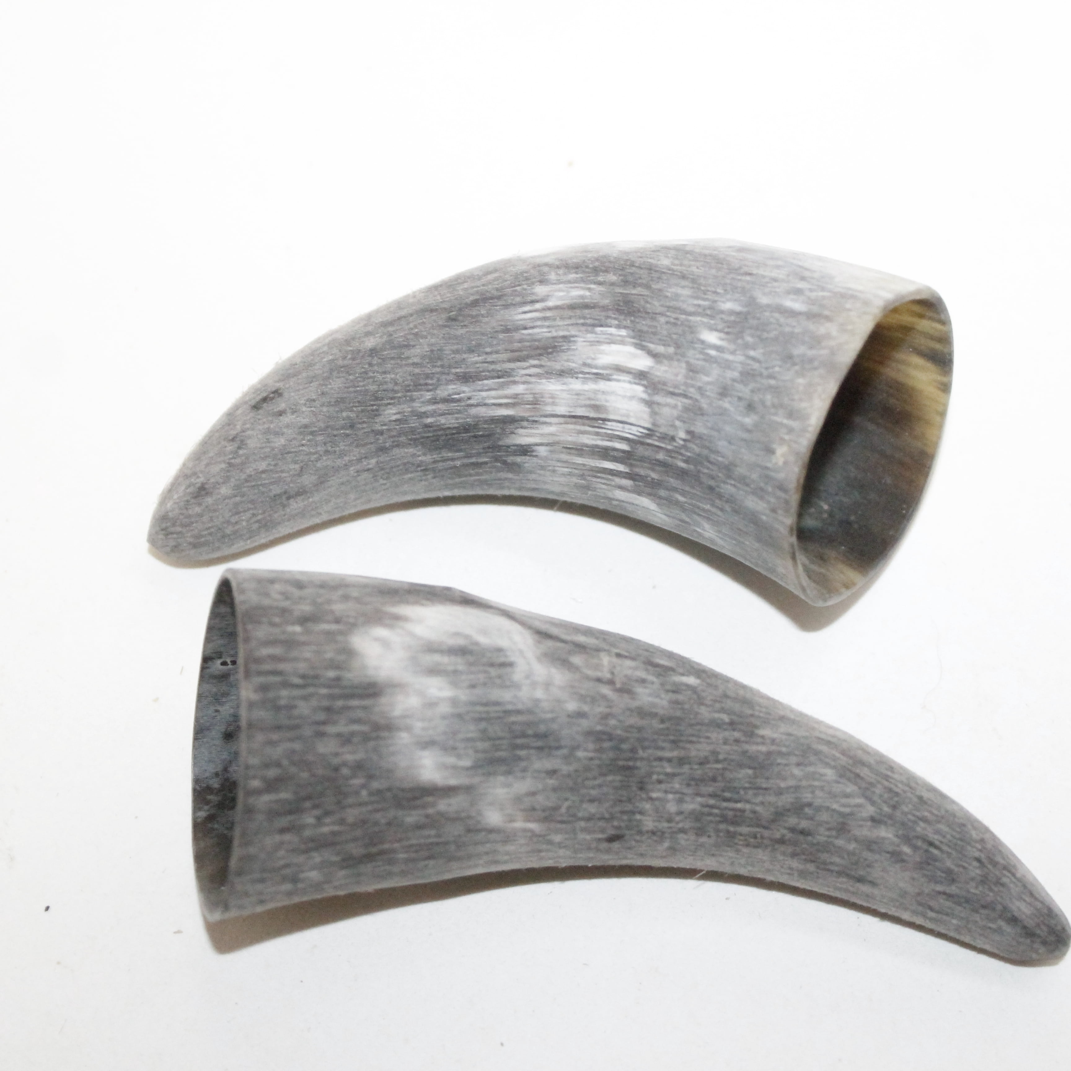 2 Raw Unfinished Cow Horn Tips #8814 Natural colored - Walmart.com