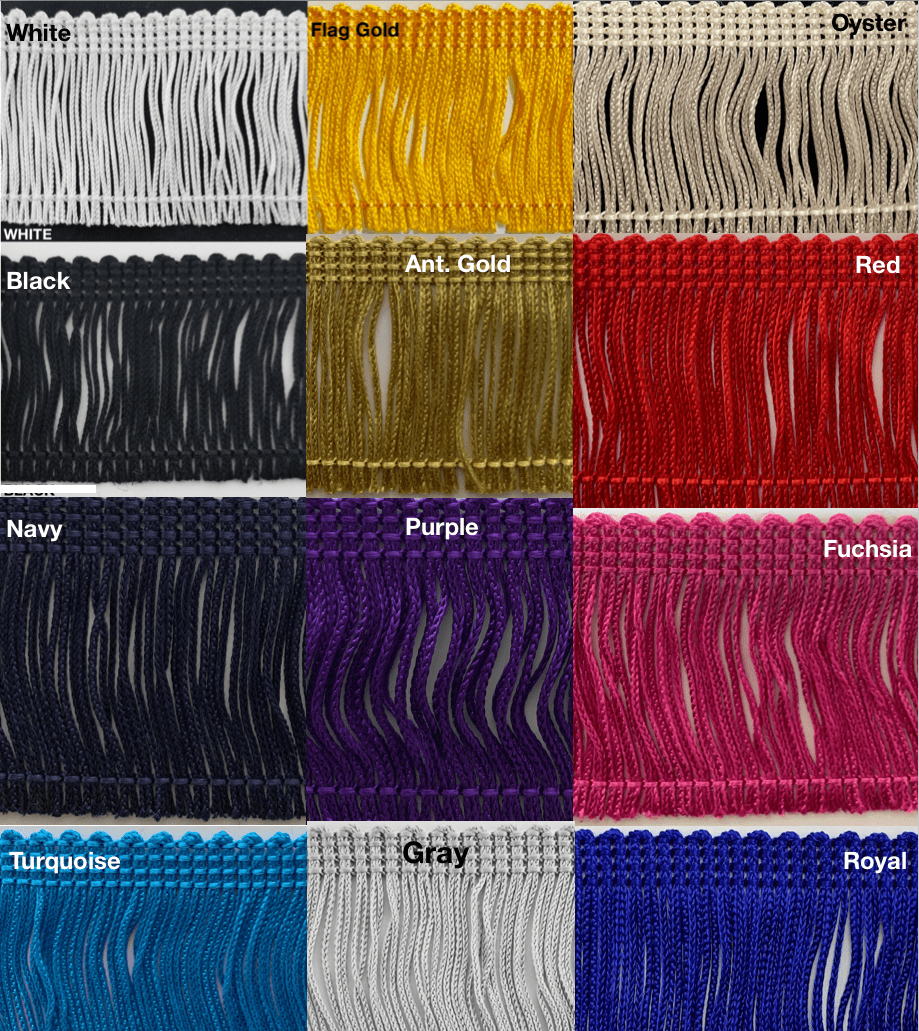 2" Rayon Chainette Fringe - 12 Continuous Yards - Many Color Options ...