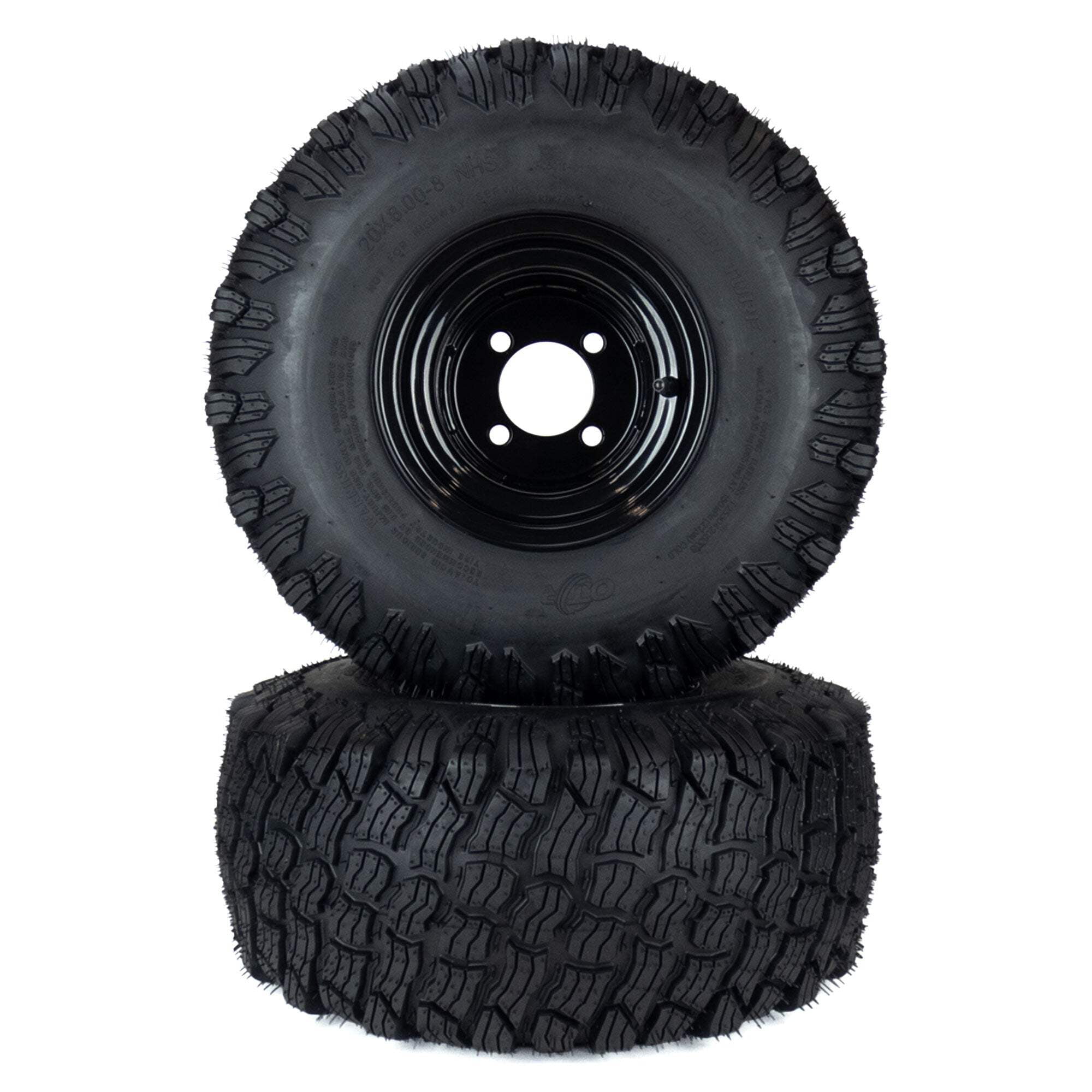(2) Reaper Turf Tire Assemblies 20x8.00-8 Fits Cub Cadet ZT1 42" 46 ...