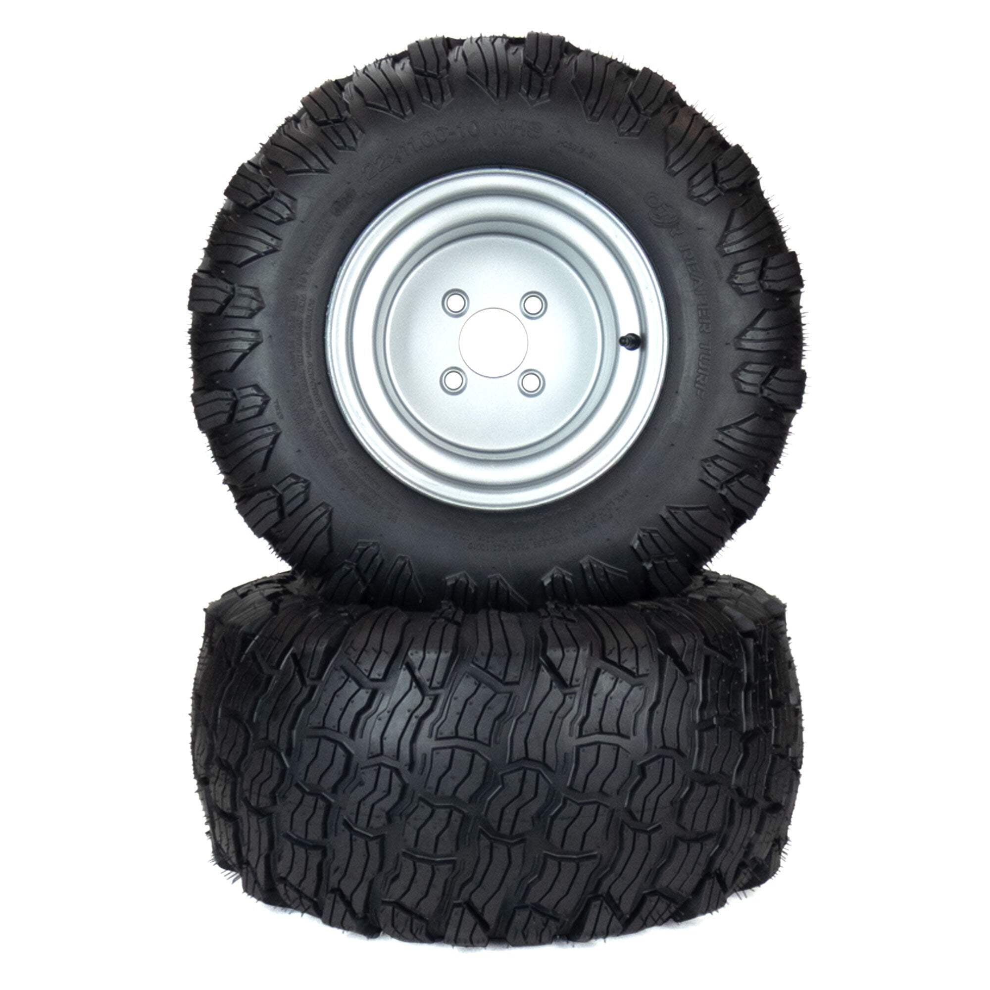 (2) Reaper Turf Tire Assemblies 22x11.00-10 Hustler Raptor SDX 54" 60 ...