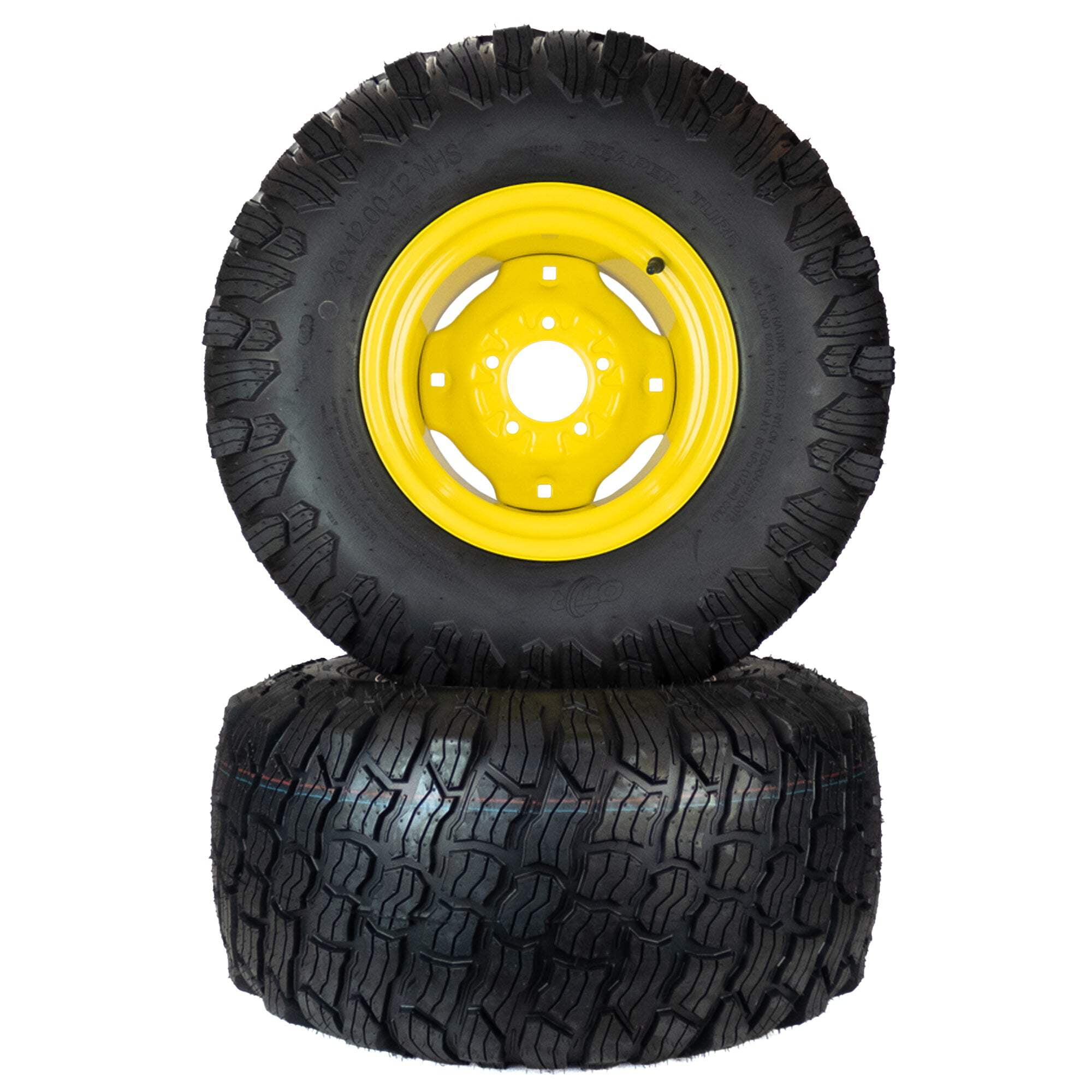 (2) Reaper Turf Tire Assemblies 26x12.00-12 Fits John Deere TCU20390 ...
