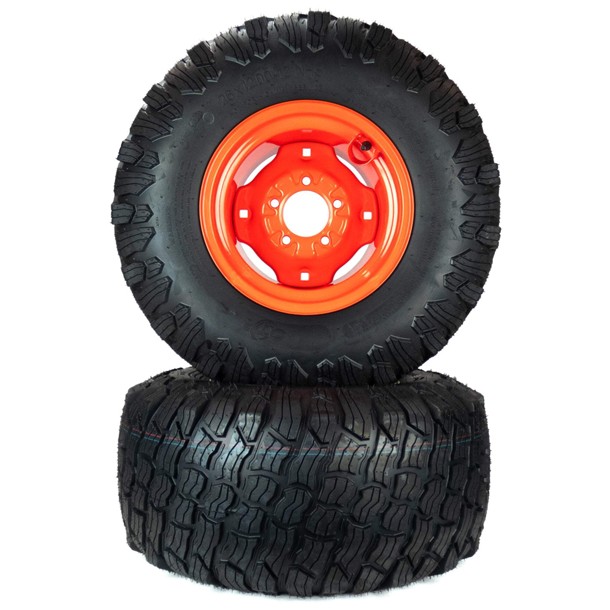 (2) Reaper Turf Tire Assemblies 26x12.00-12 Fits Kubota BX Series K2561 ...