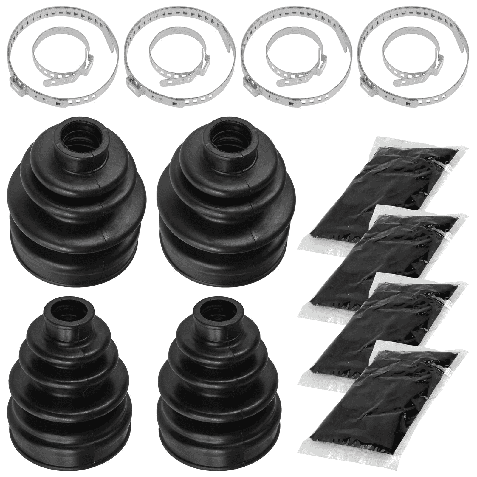 2 Rear Axle Inner Outer CV Boot Kit for Yamaha Grizzly 660 YFM660F 4X4 ...