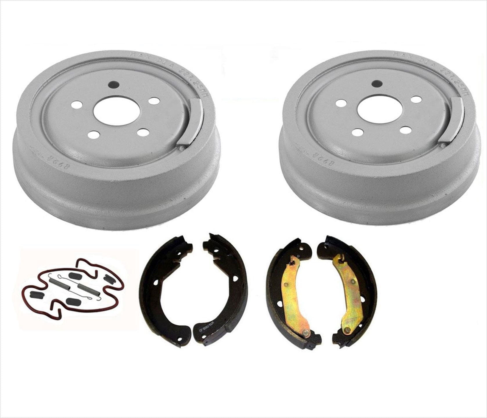 (2) Rear Brake Drums & Shoes & Brake Springs for 2003-2005 Cavalier ...