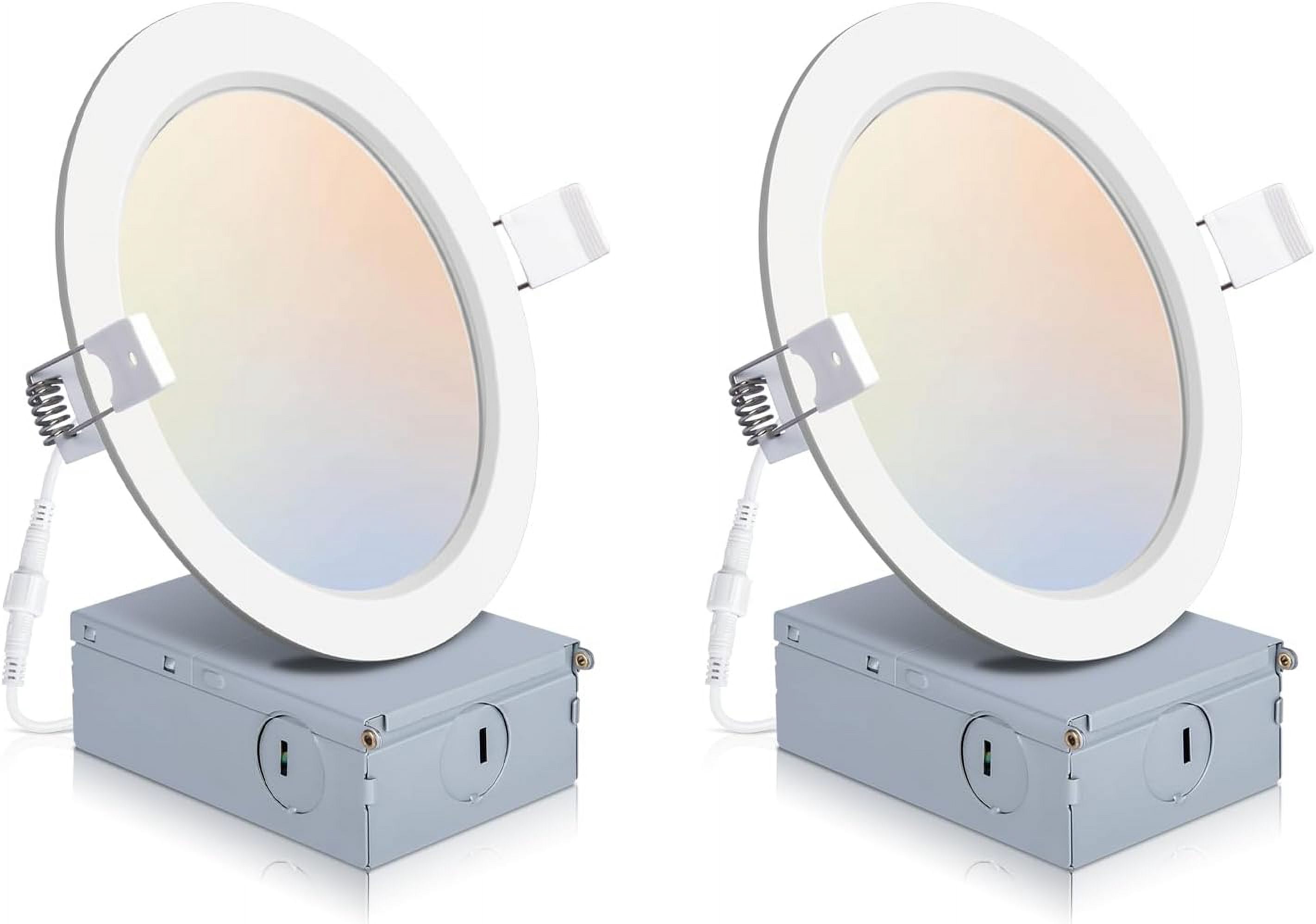 2 Recessed Lighting 6 Inch with Junction Box, 2700K/3000K/4000K/5000K ...