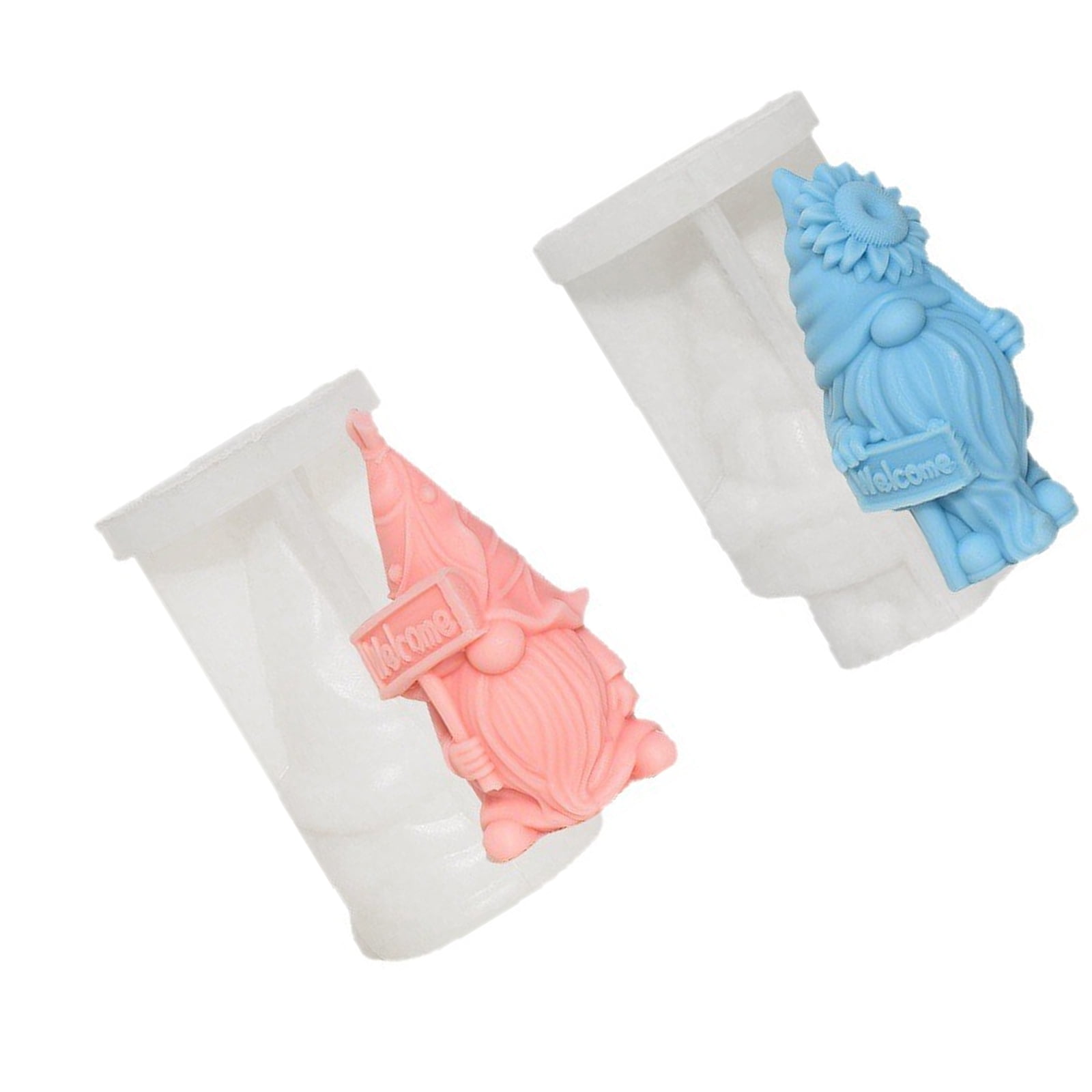 2. Recyclable Santa Molds 2Pcs, Render Cast Set for Holiday Decorations ...