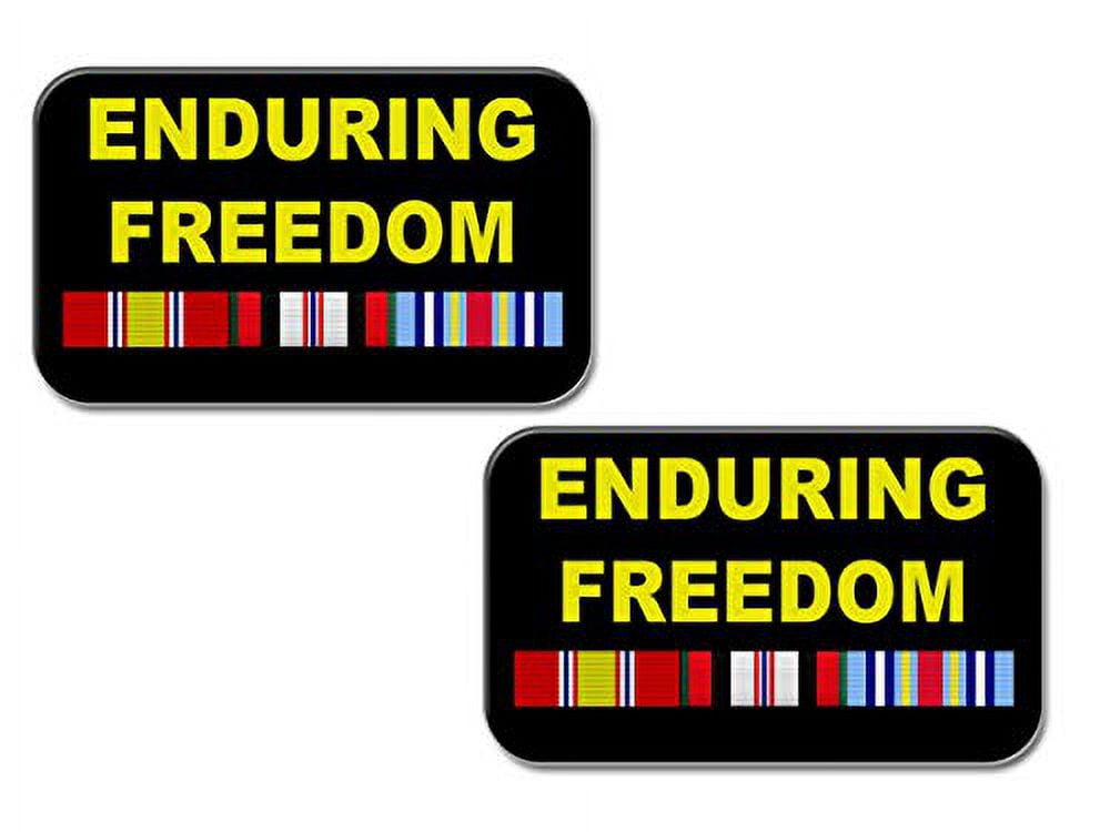 2 Reflective Vinyl Car Stickers, 3X5in (Enduring Freedom) - Walmart.com