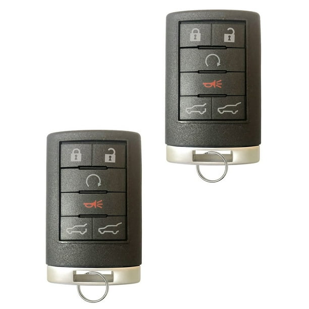 2 Remote Keyless Entry 6 Button KEY FOB FOR 2007-2015 Cadillac Escalade ...