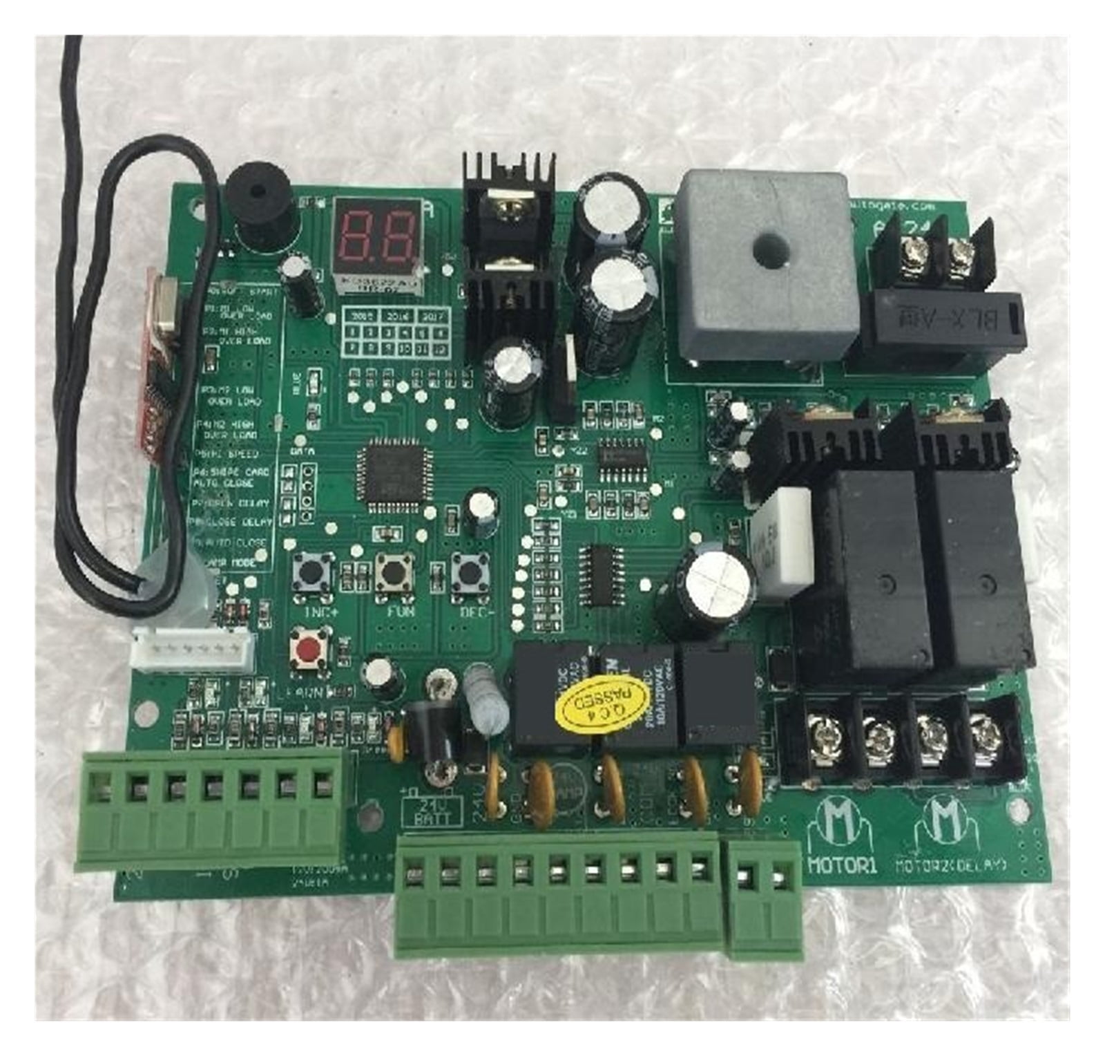 2 Remote controls Swing Gate Opener motor Controller circuit card board ...