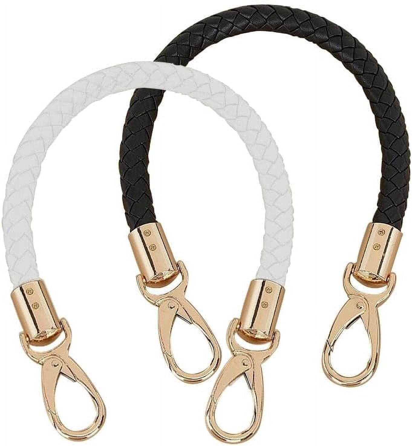 2 Replacement Black Braided Handles - DIY Bag Strap for Purses ...
