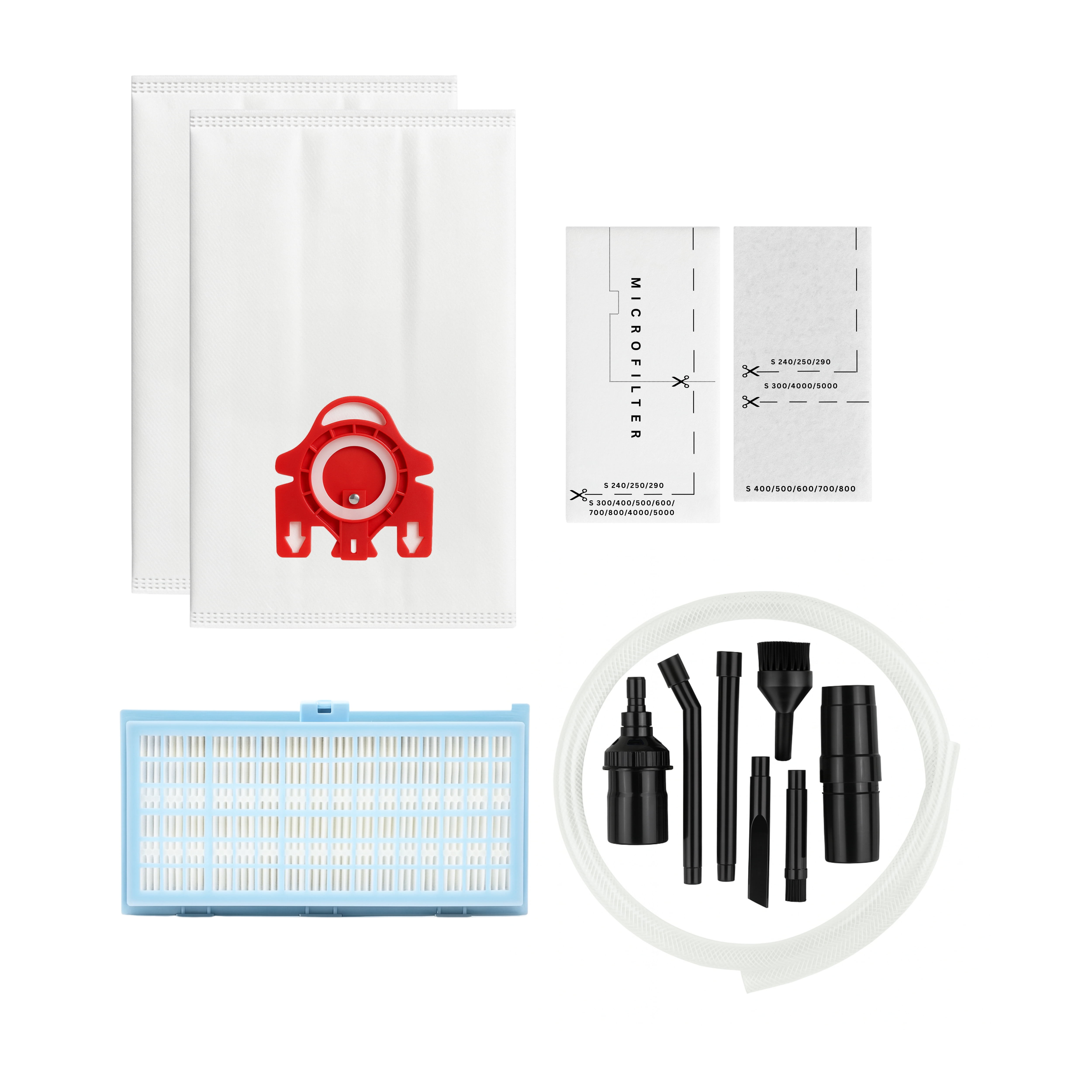 2 Replacement Miele S544 Vacuum Bags, 2 Micro Filters & 3 HEPA Filter ...