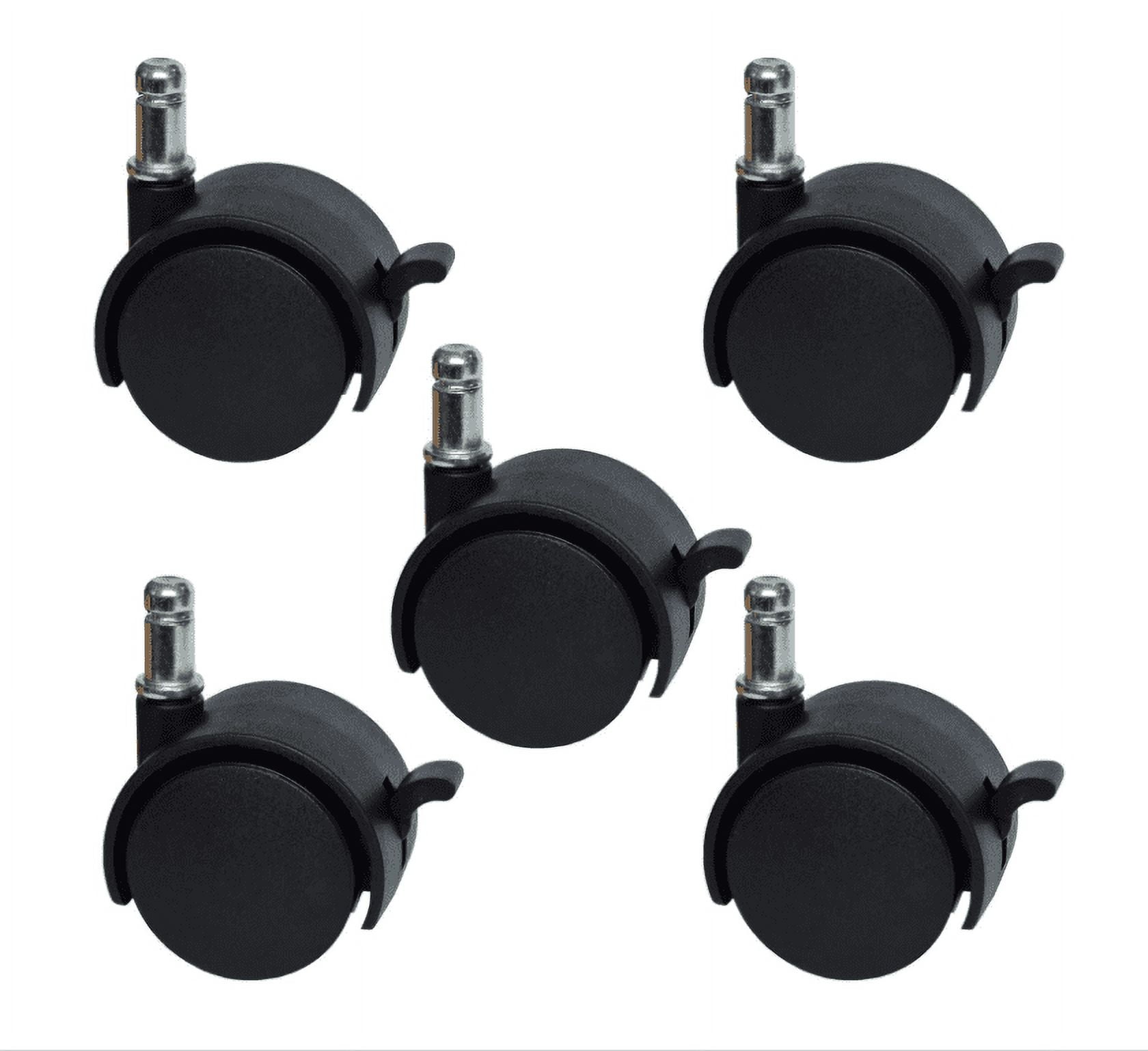 2" Replacement Office Chair or Stool Caster Wheels Set of 5 Rotating ...