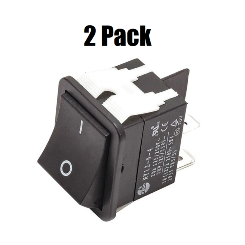 (2) Replacement On/Off Switch for Rocker for Proteam 106066 Vacuums (4 ...