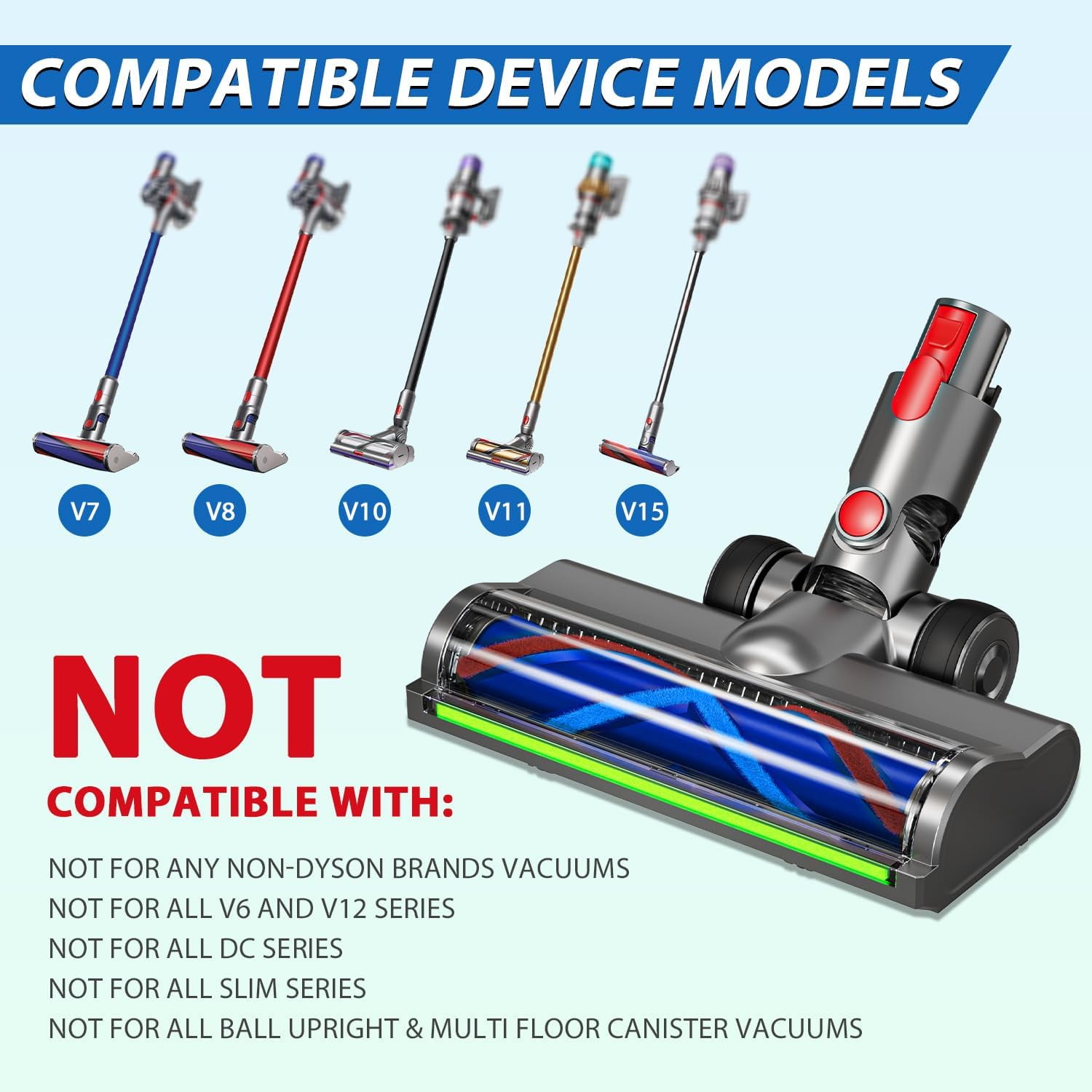 2 Replacement Vacuum Cleaner Heads for V7/V8/V10/V11/V15 | Anti-Tangle ...