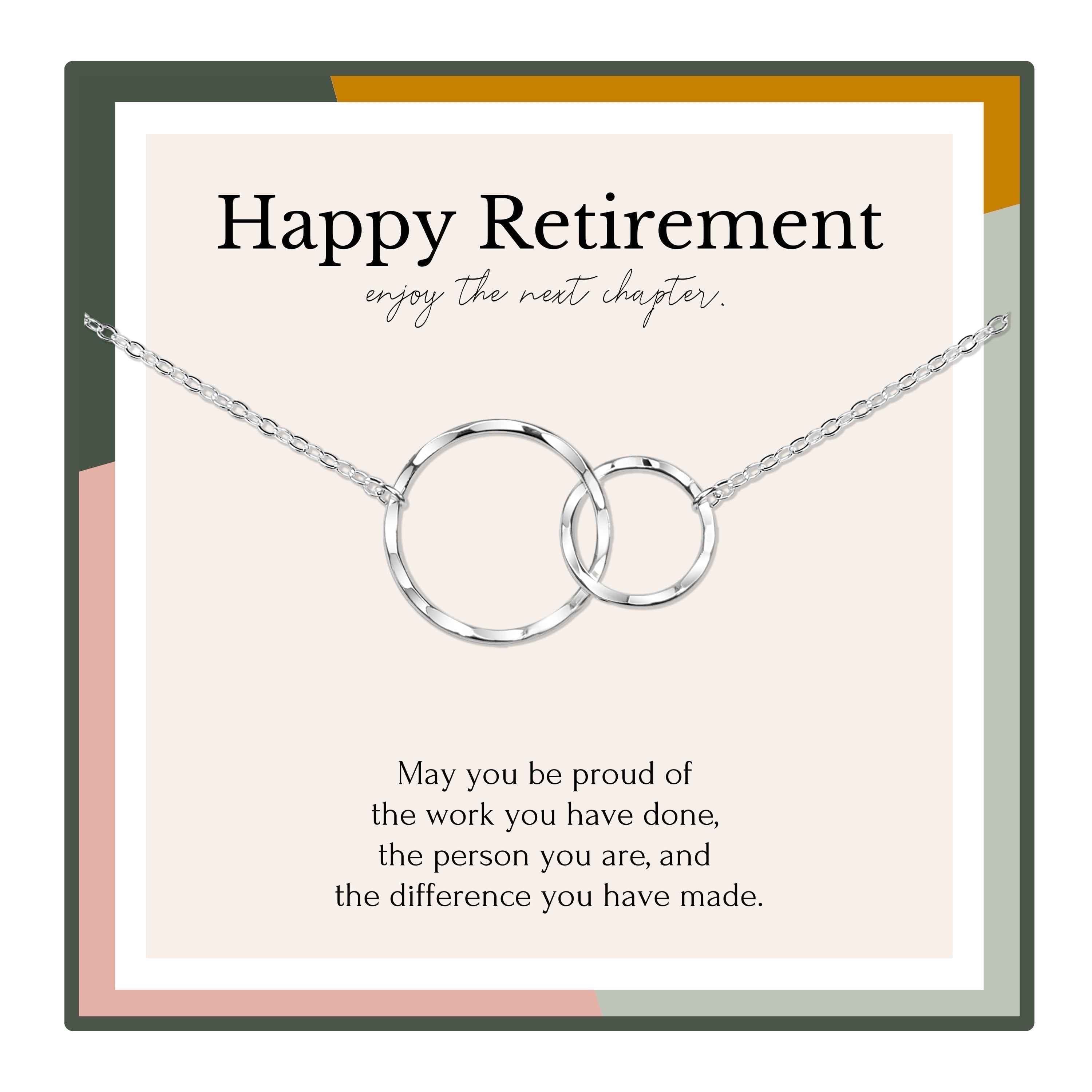 HOPE LOVE SHINE 2 Ring Sterling Silver Retirement Necklace – Gift for ...