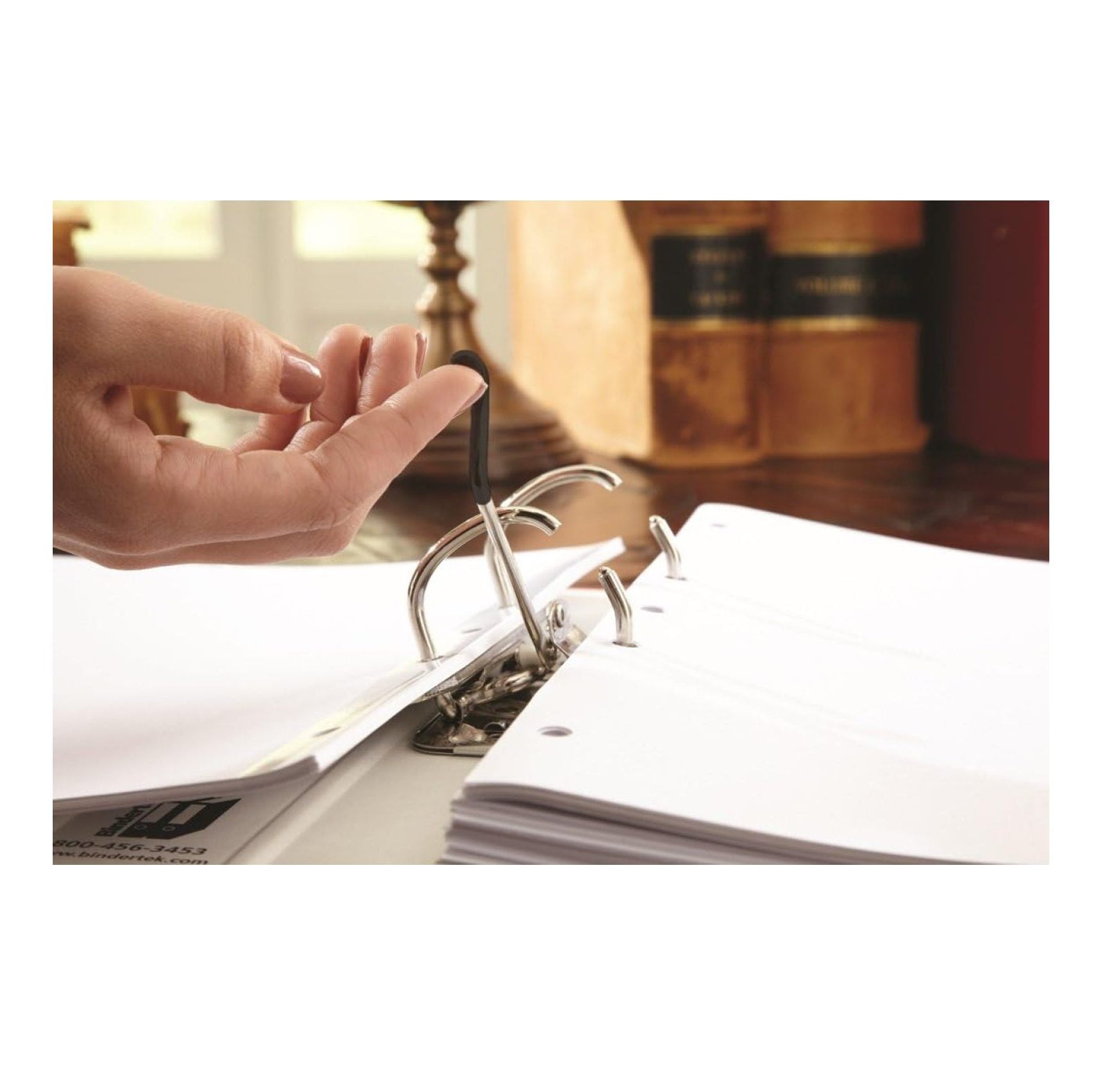 2-Ring Top Opening Binder - Black, 3" Spine, 525 Sheet Capacity ...
