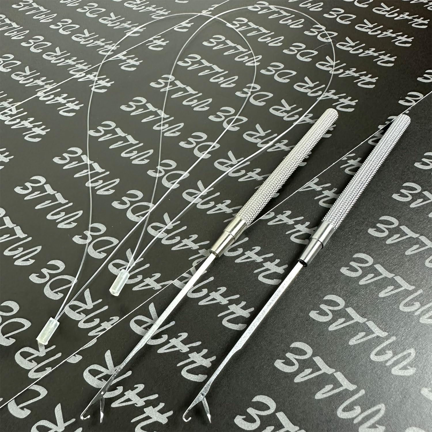 2 Rings Stainless Steel Pulling Hook Needle For I Tip Stick Bonded Hair ...