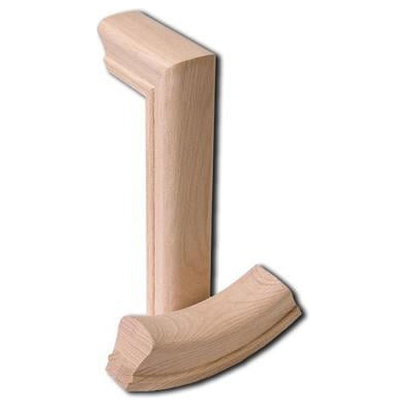 2 Rise Straight Gooseneck Wood Handrail Fitting, Red Oak - Walmart.com