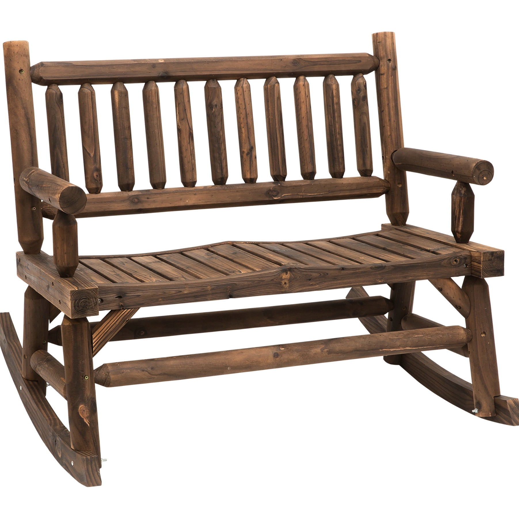 2 Rocking Chair By , Walnut - Log Shaped Outdoor Seating Build ...