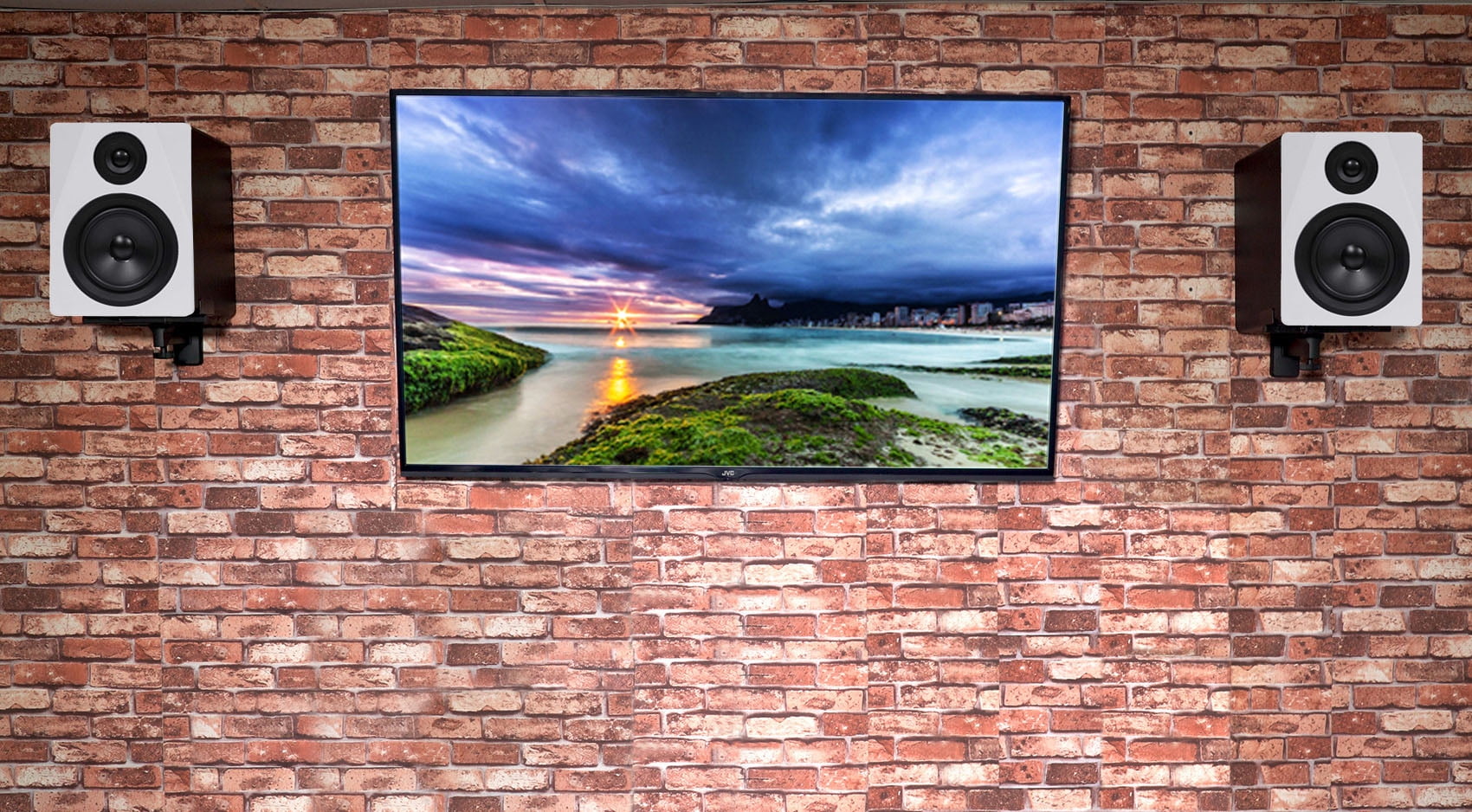 (2) Rockville APM5W 5.25" 250W Powered USB Studio Monitor Speakers+Wall Brackets - Walmart ...