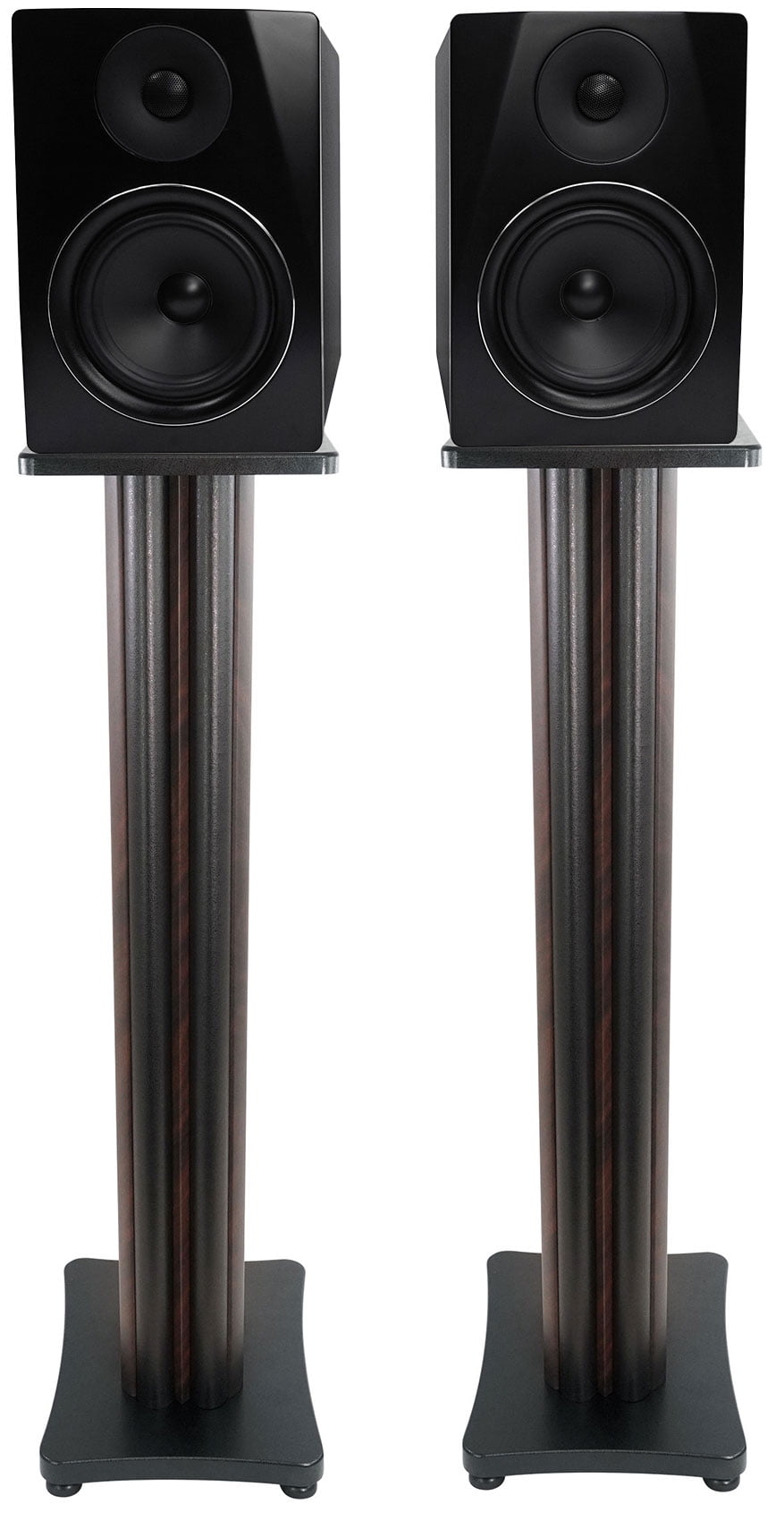 2 Rockville APM6B 6.5" USB Studio Monitor Speakers+36" Dark Wood ...