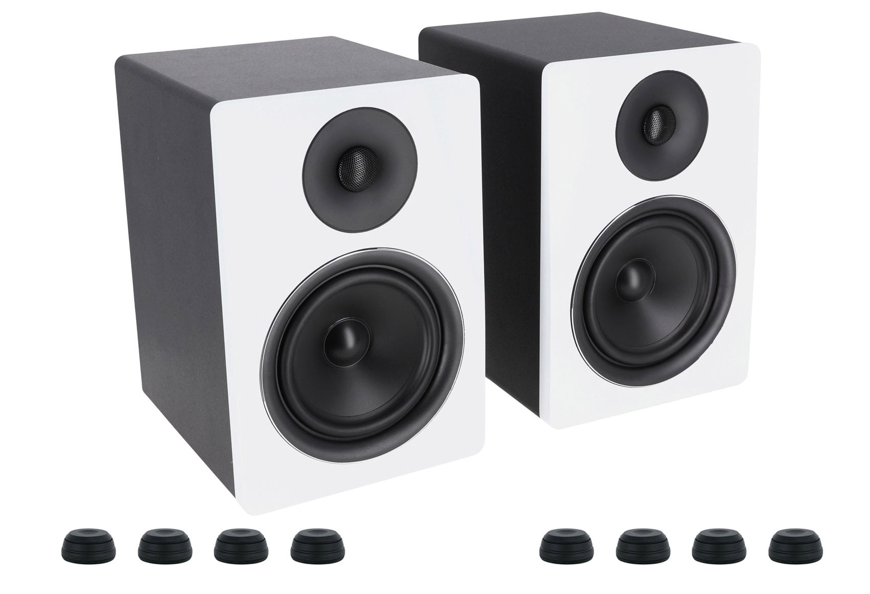 (2) Rockville APM6W 6.5" 350w Powered USB Studio Monitors + Isolation Feet Pads - Walmart.com
