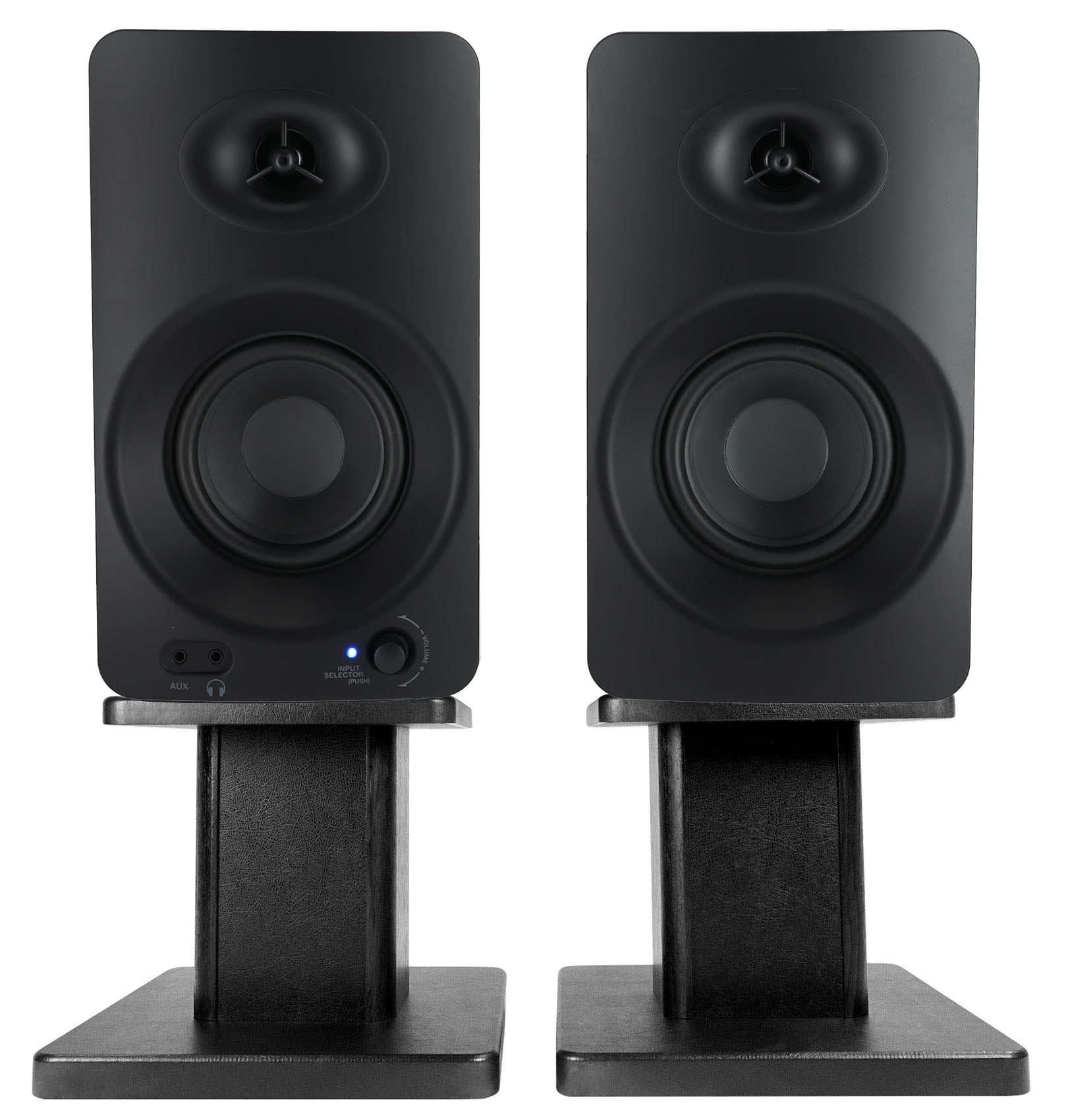 (2) Rockville ASM4 4" Studio Monitor/Computer Speakers w/Bluetooth+Desk ...