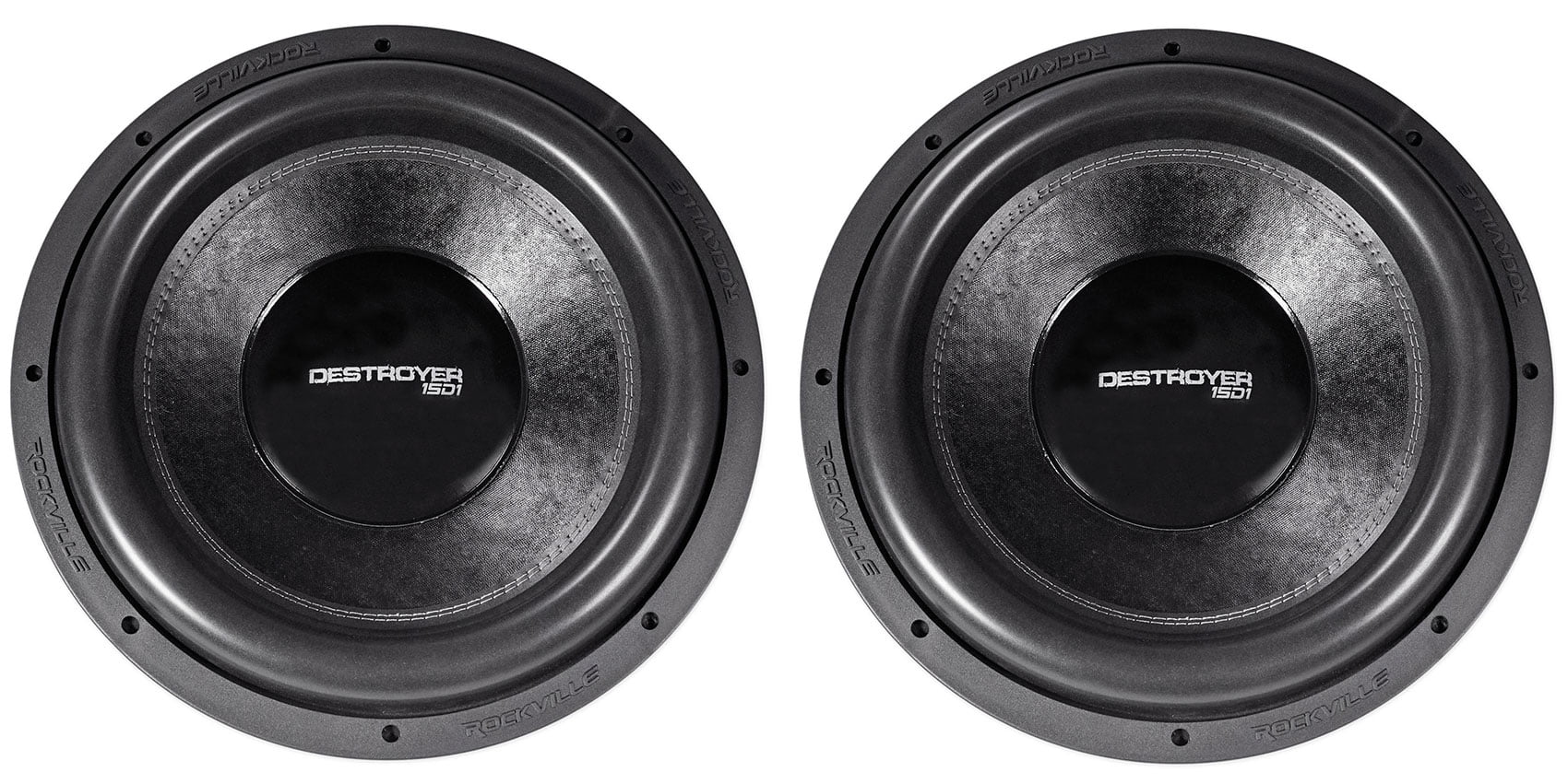 Rockville DESTROYER 15D1 15" Sub Powered Stereo Amplified Car Audio ...
