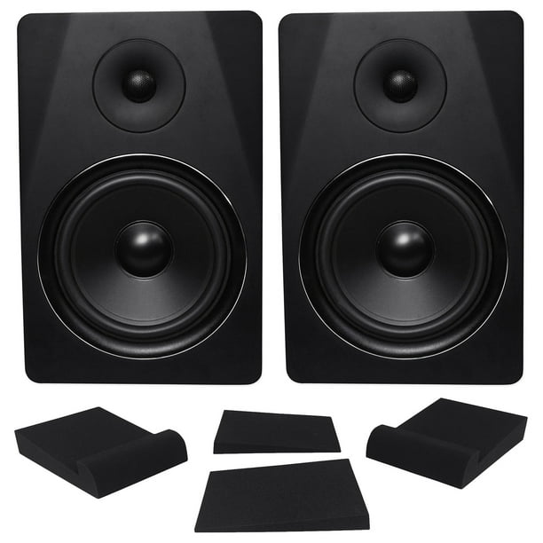 2) Rockville DPM5B Dual Powered 5.25" 300w Active Recording Studio ...