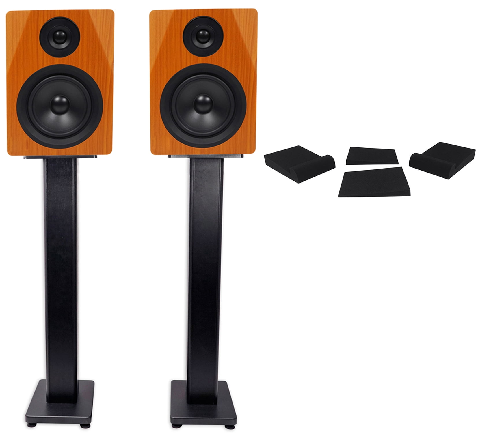 (2) Rockville DPM5C Dual Powered 5.25 inch 300w Active Studio Monitors ...