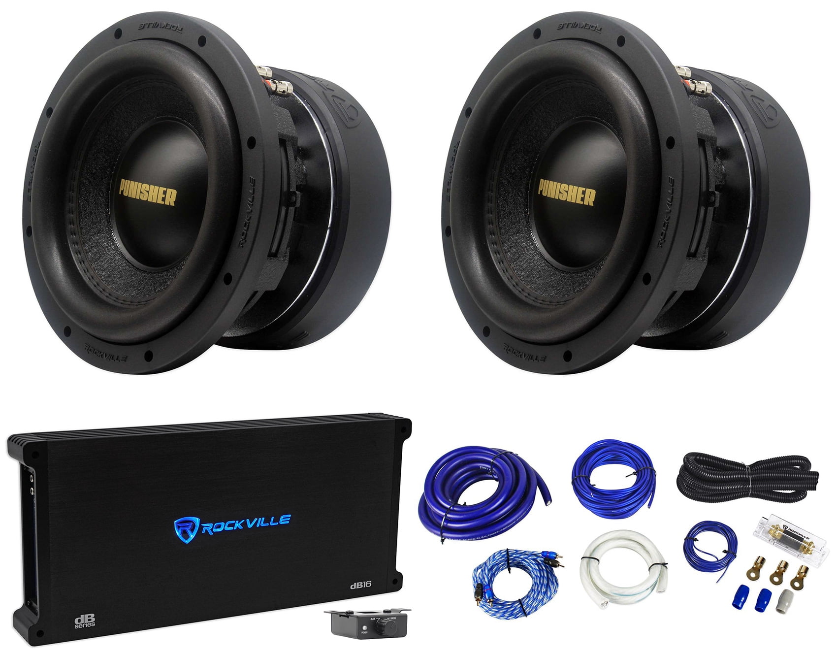 Rockville 5000 Watt Car Subwoofers with Amplifier - Walmart.com