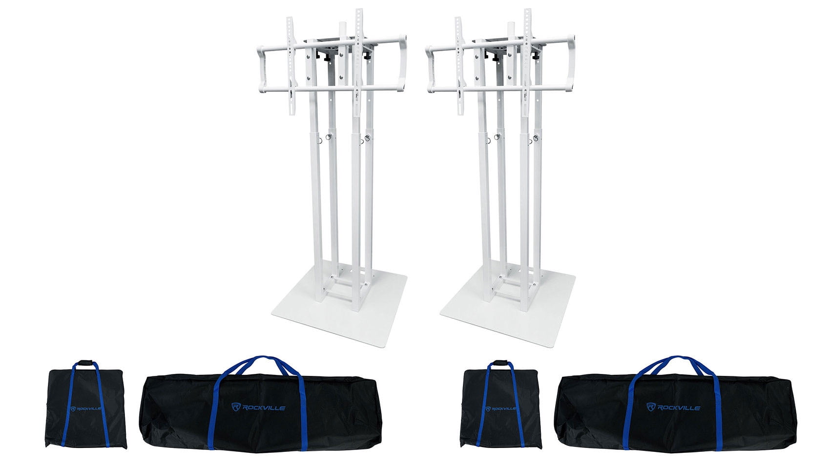 2) Rockville RTP33-TV Pro Totem DJ Speaker/Lighting Stands w/Detachable ...