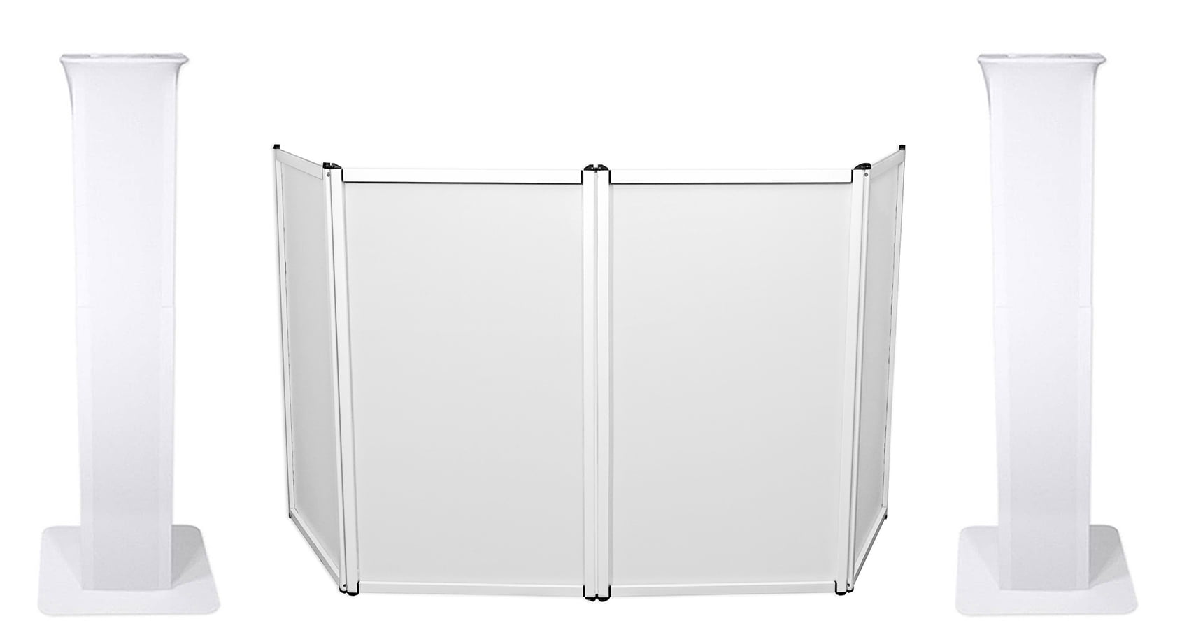 (2) Rockville RTP82W 8 ft Adjustable White Totem Moving Head Light ...