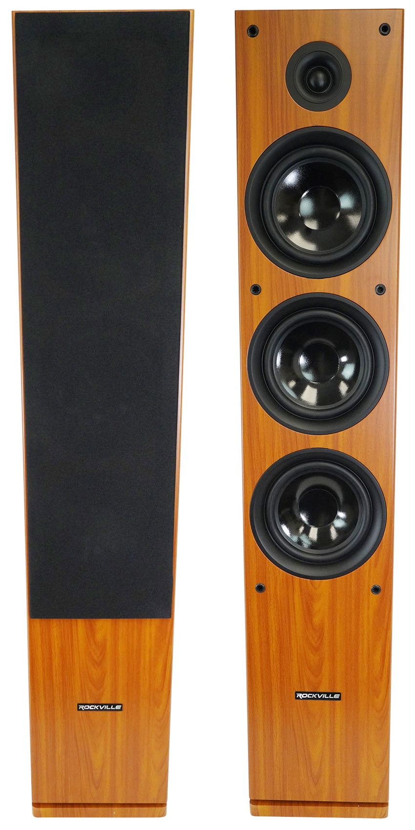 Rockville RockTower 64C Classic Home Audio Tower Speakers, 125W RMS, 4 ...